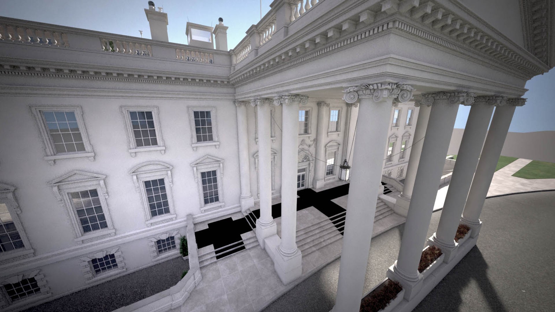 3D Usa White House Model - TurboSquid 1237424