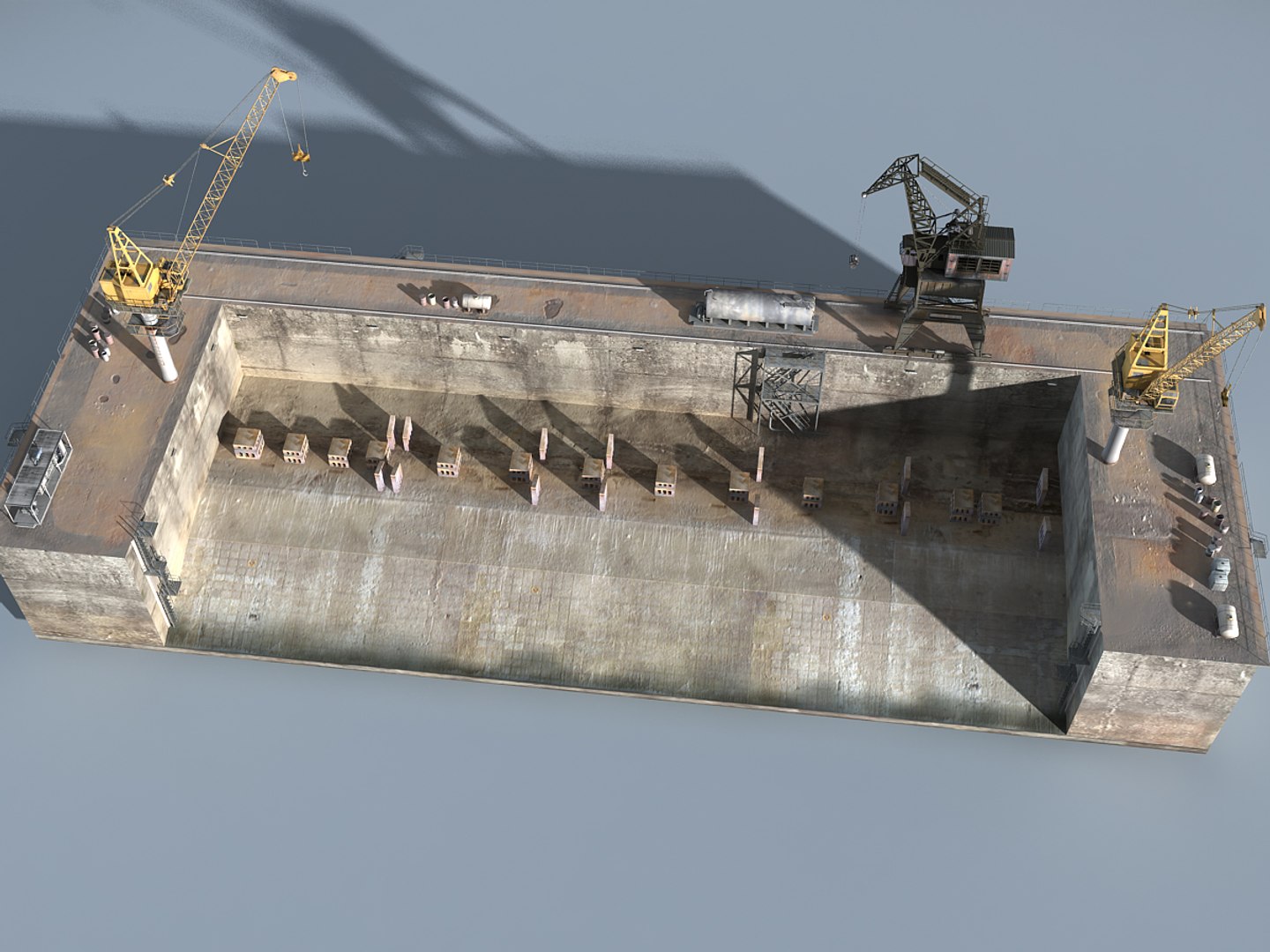 Dry dock submarine 3D model - TurboSquid 1196963