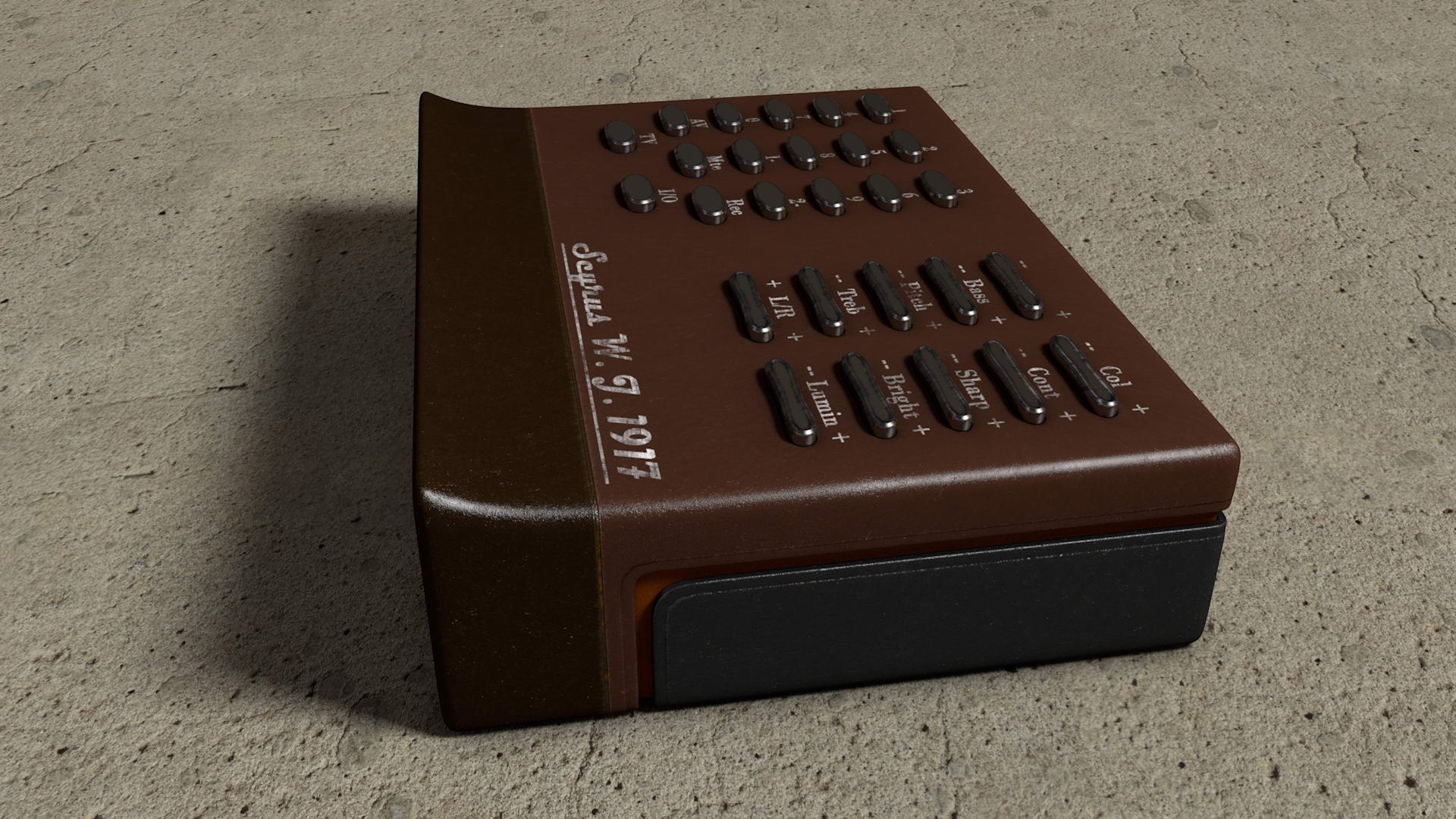 3D Vintage Tv Remote Control - TurboSquid 1216785