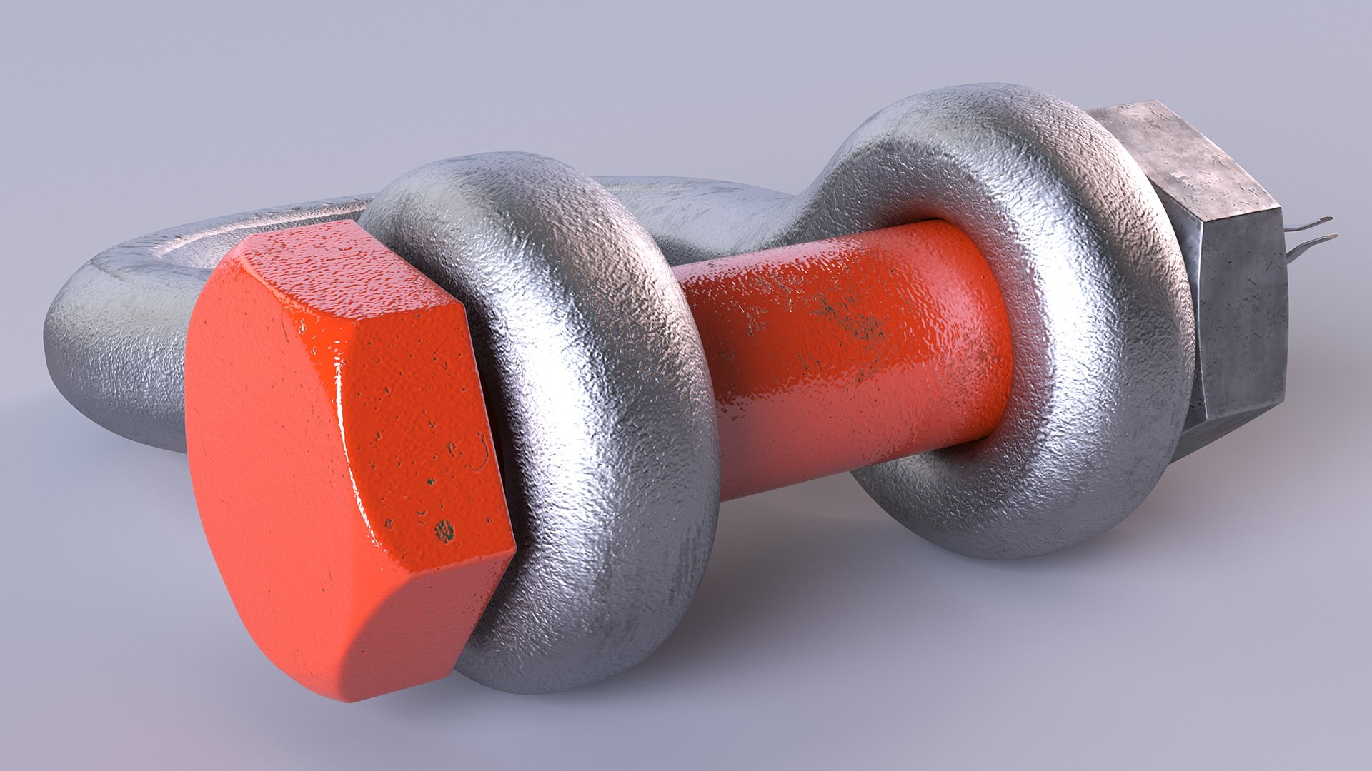 3D model Anchor Shackle Orange Bolt - TurboSquid 2022416