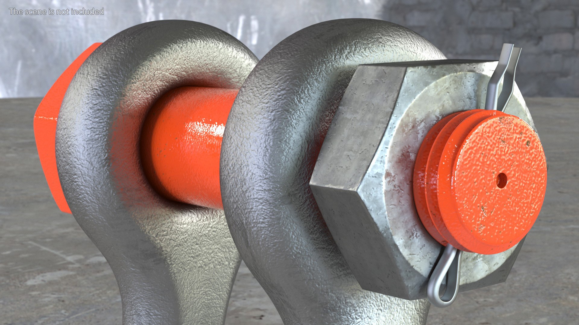 3D model Anchor Shackle Orange Bolt - TurboSquid 2022416
