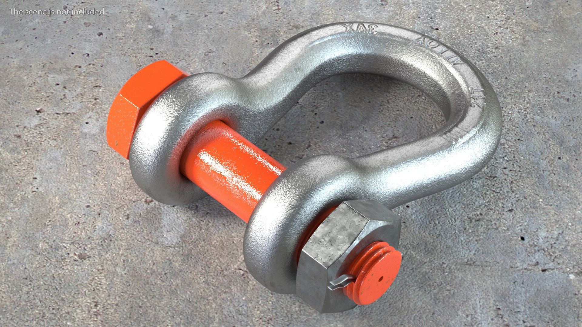 3D Model Anchor Shackle Orange Bolt - TurboSquid 2022416