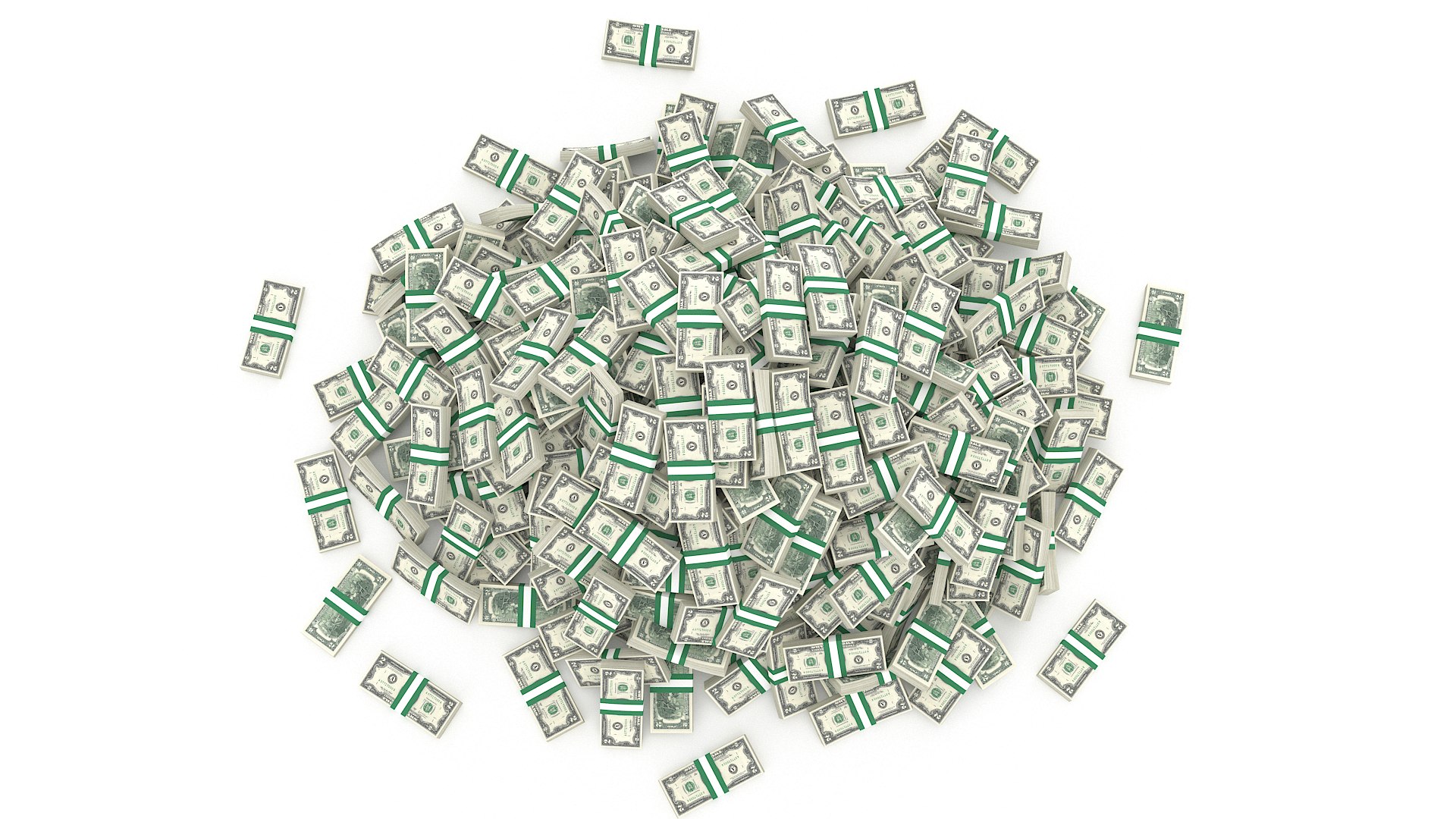 2 Dollar Bill Stack 3D Model - TurboSquid 1646310