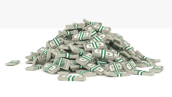 2 dollar bill stack 3D model - TurboSquid 1646310