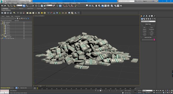 2 dollar bill stack 3D model - TurboSquid 1646310