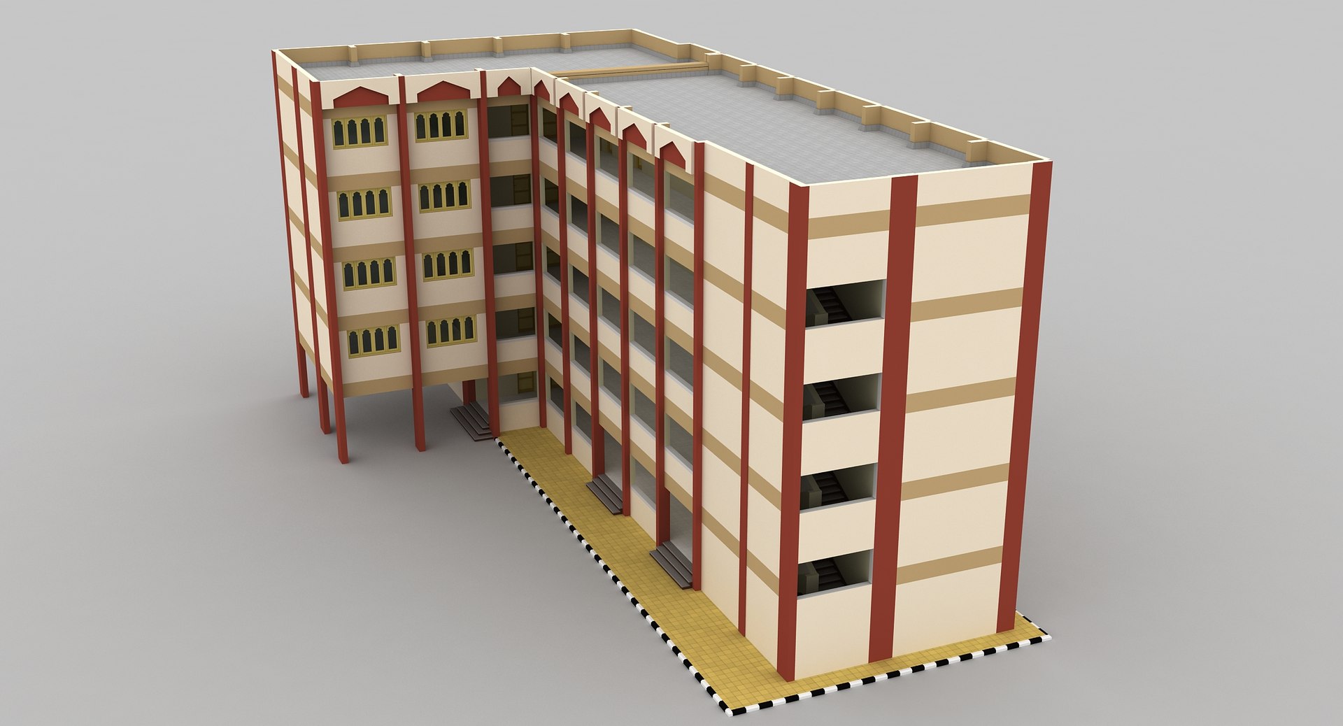 School building 3D model - TurboSquid 1556196