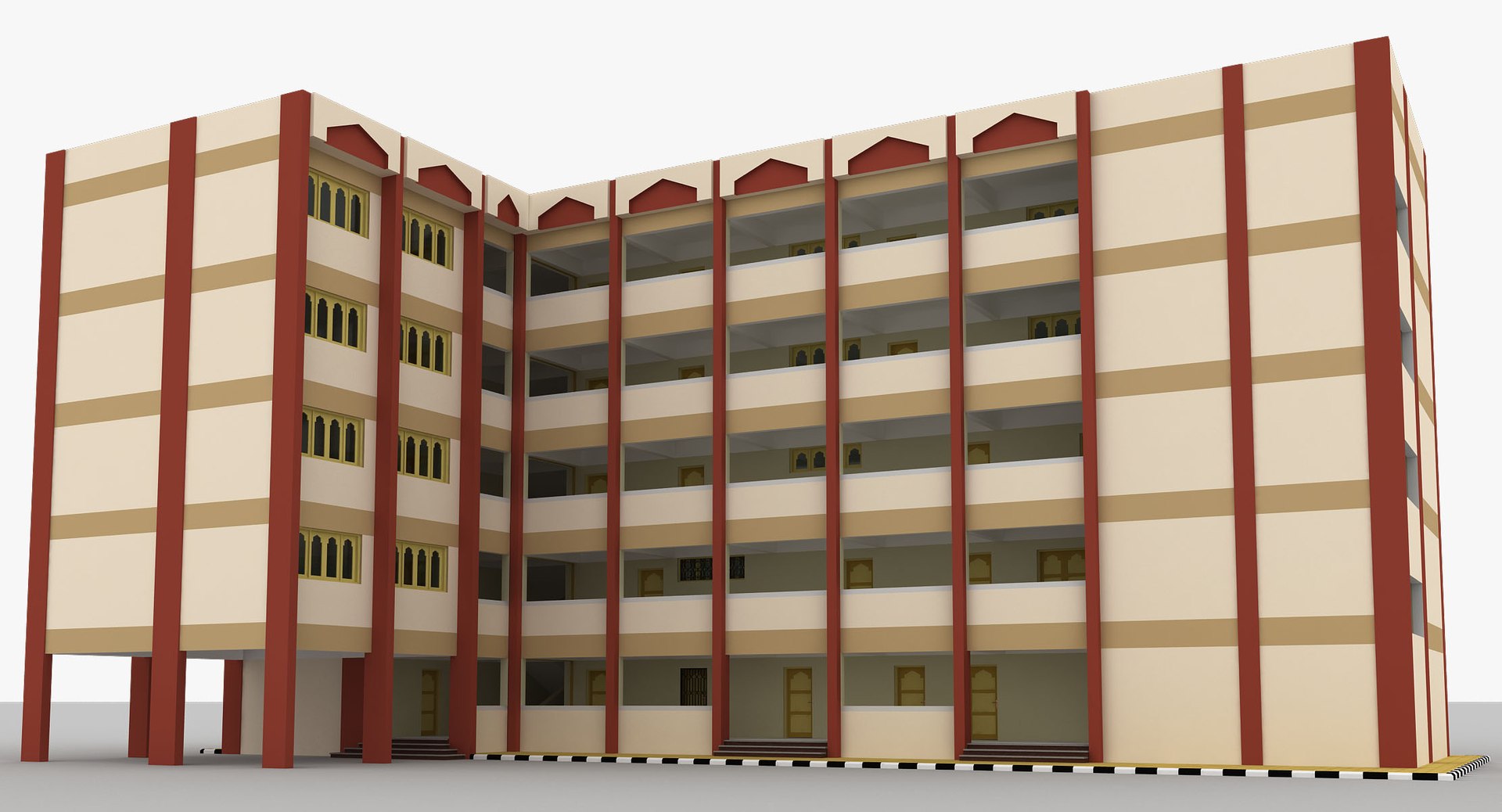 School building 3D model - TurboSquid 1556196