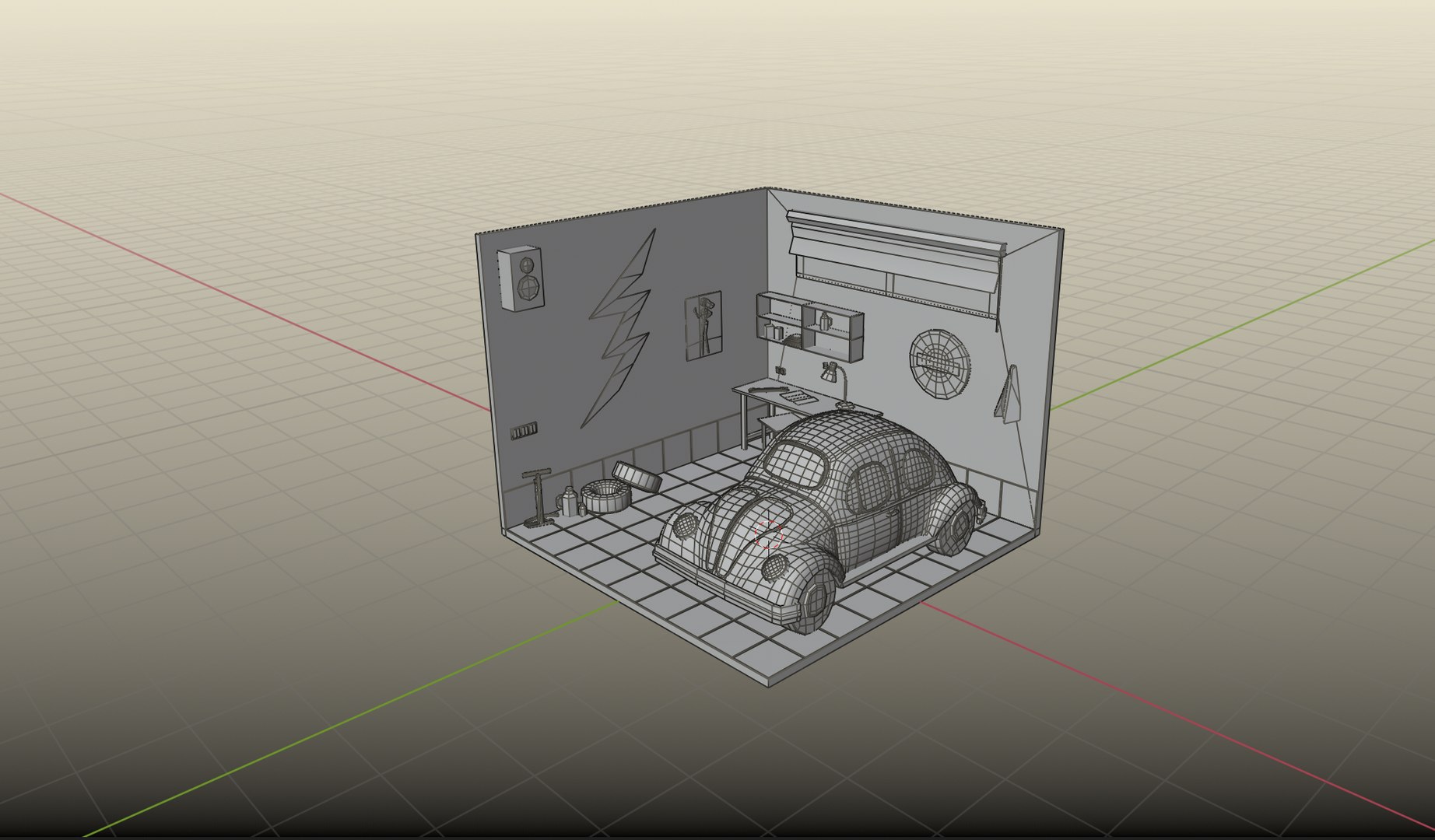 Garage Room 20 Low-poly 3D Model - TurboSquid 1803139