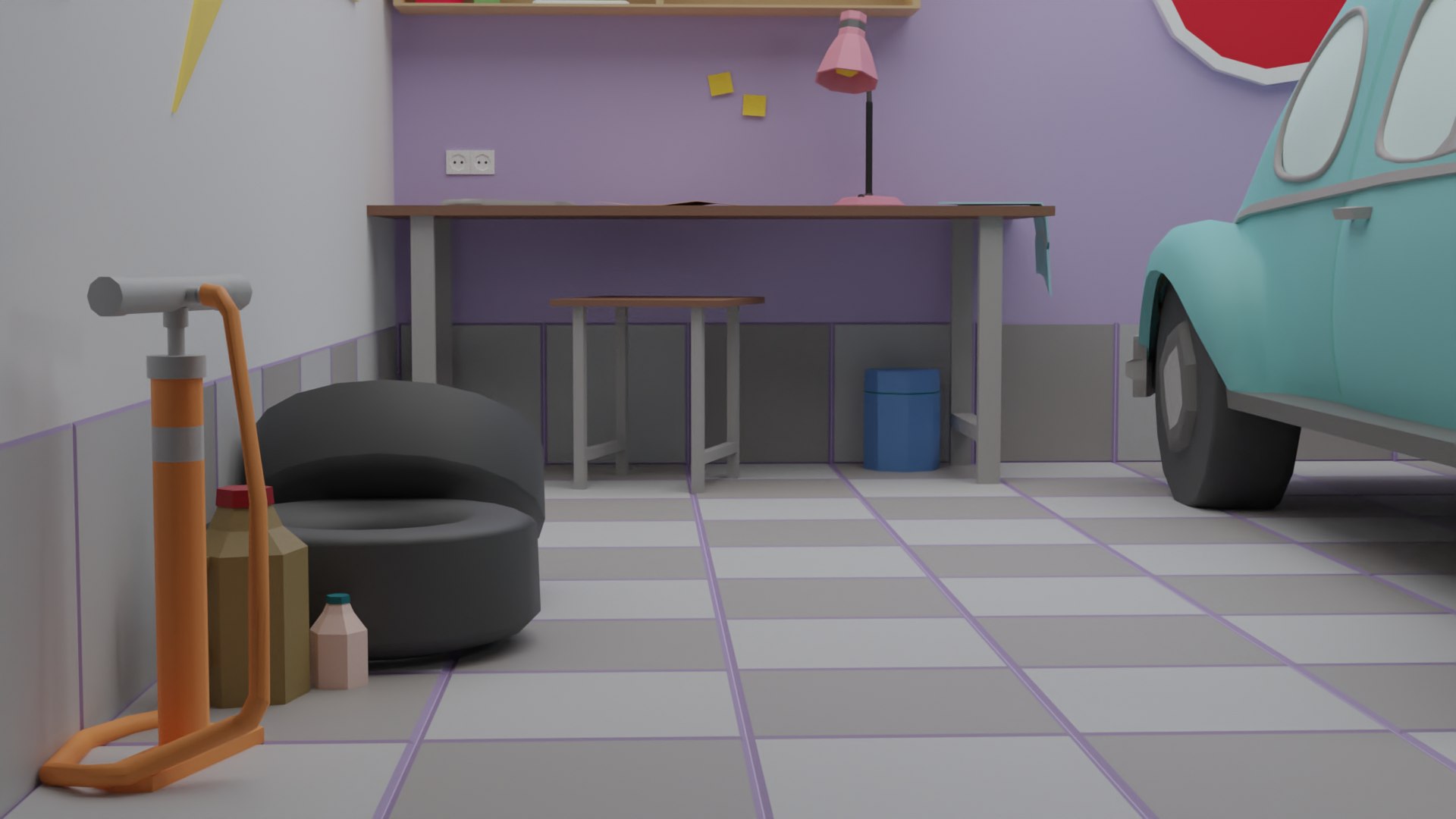 Garage Room 20 Low-poly 3D Model - TurboSquid 1803139