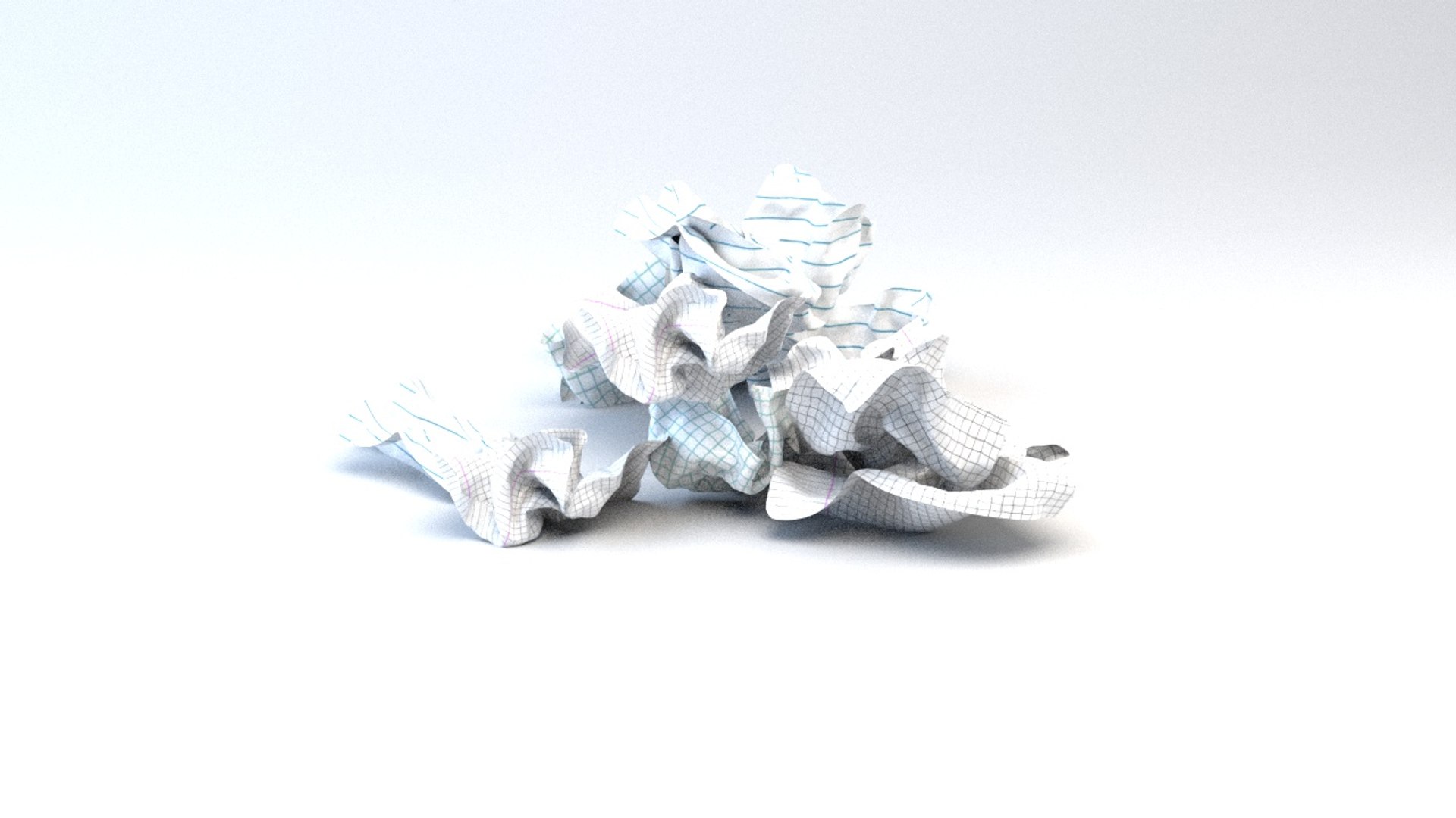 Crushed Paper Balls 3D Model - TurboSquid 1531640
