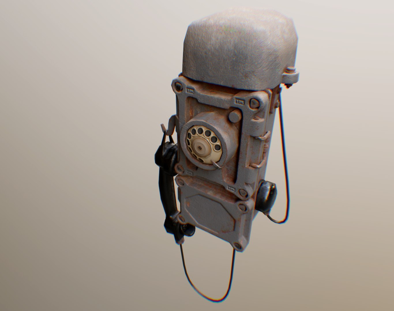 3D Old Bunker Telephone - TurboSquid 2323763