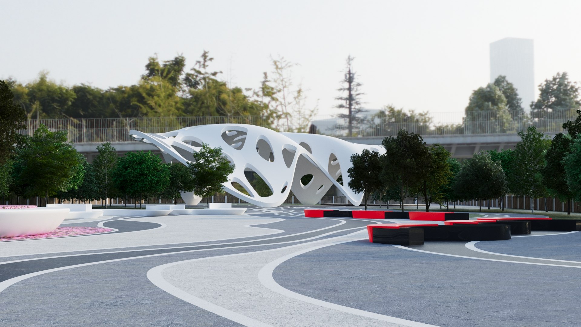 Modern City Park 3D Scene 3D Model - TurboSquid 2198453