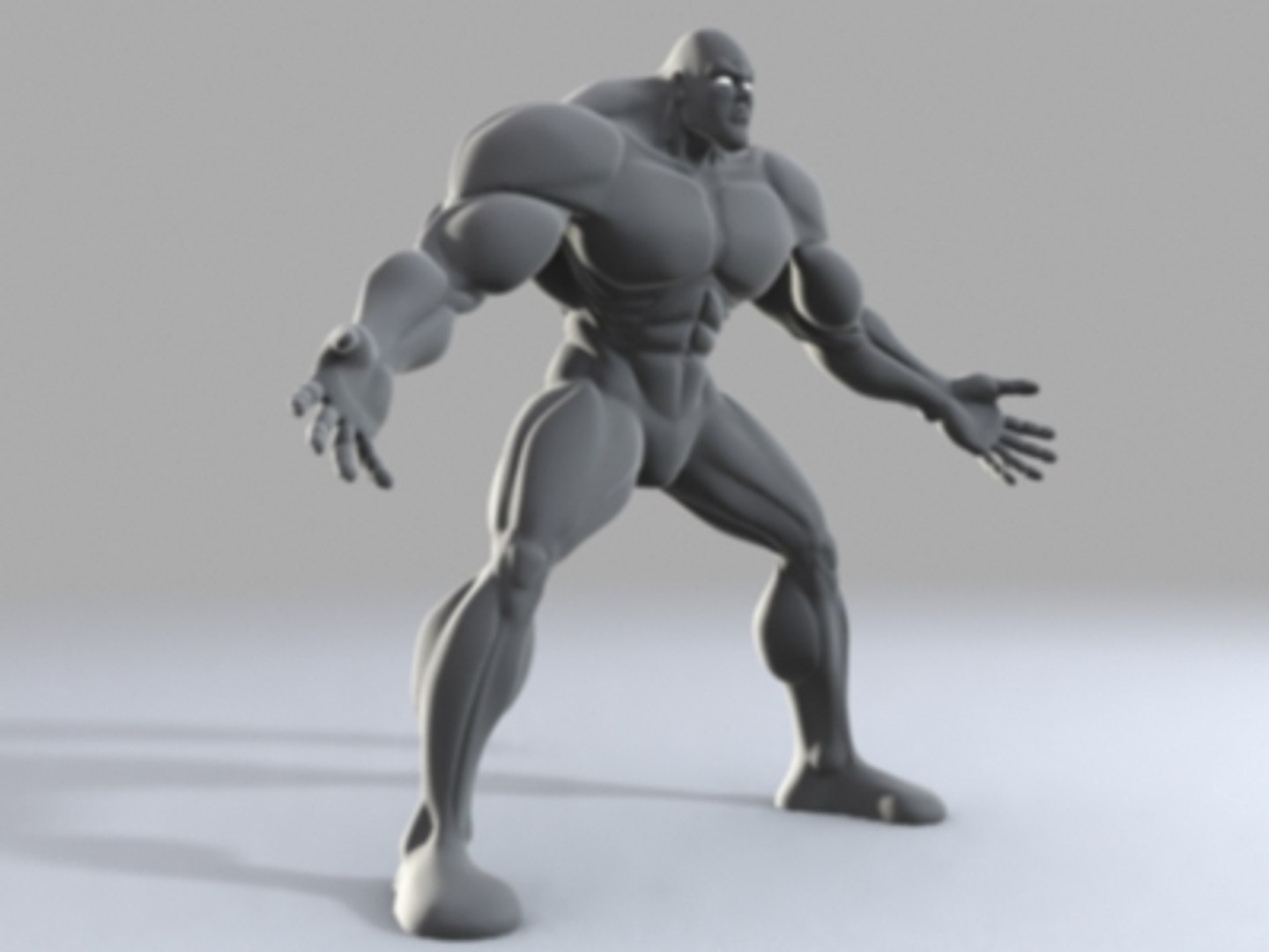 Muscular Comic Body 3d Obj