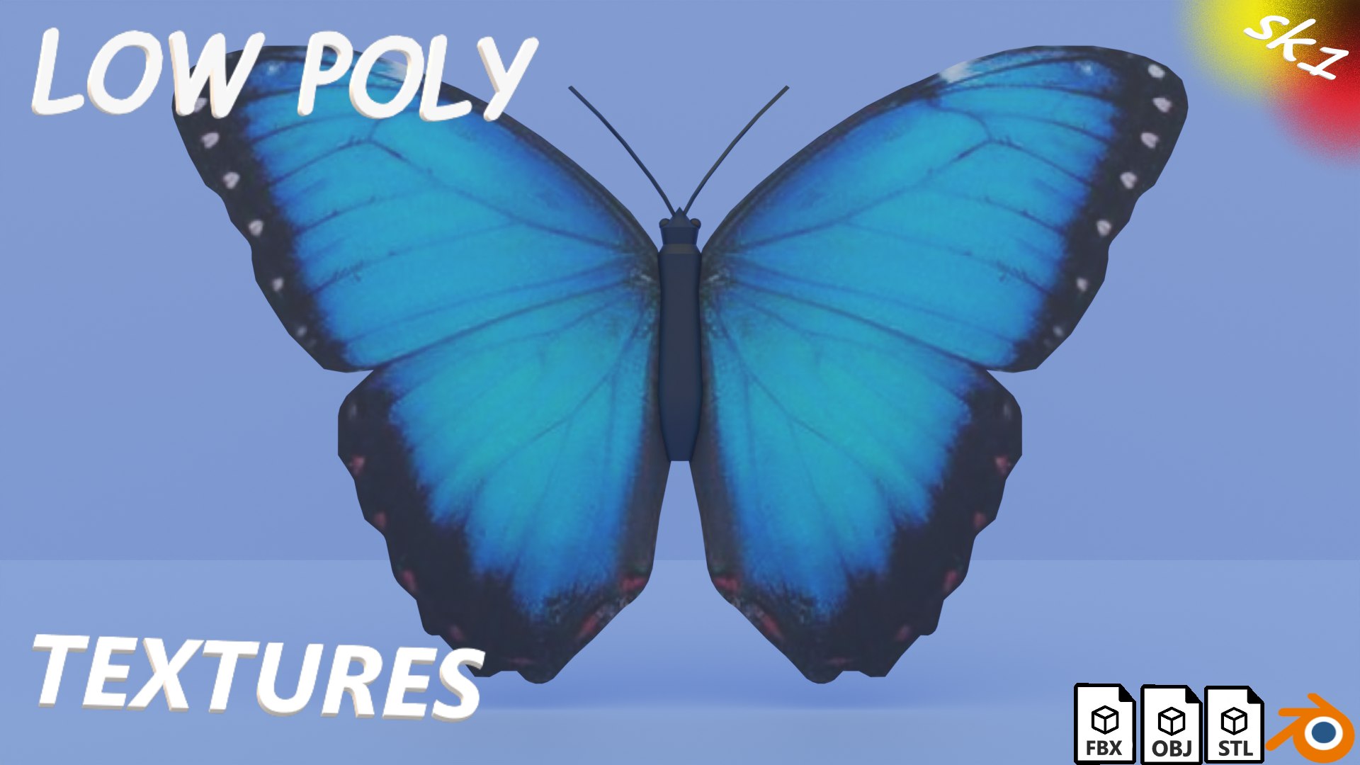 3D Blue Morpho Butterfly - TurboSquid 2173974