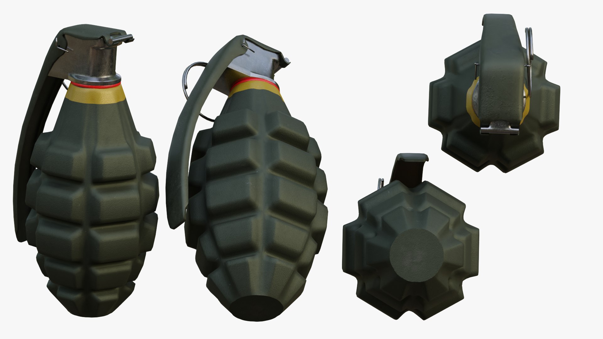 MK2 Frag Hand Grenade 3D Model - TurboSquid 2245101