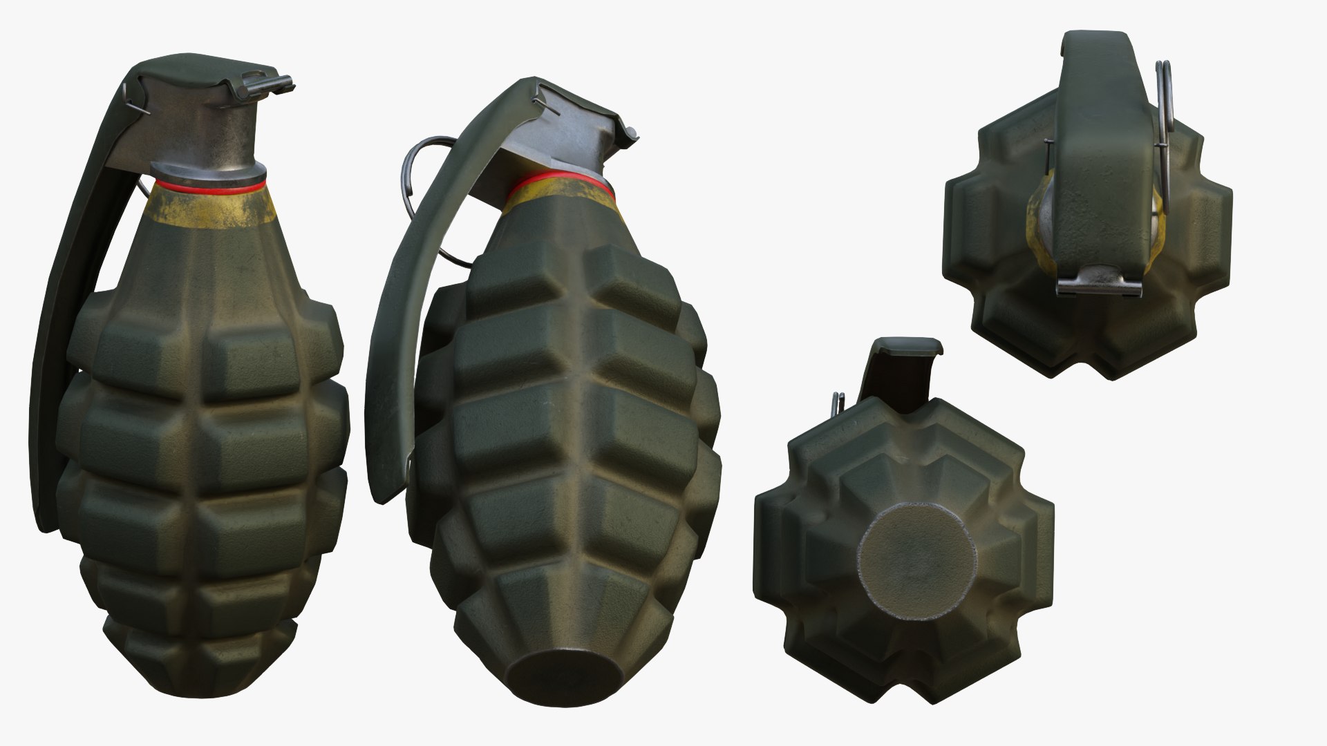 MK2 Frag Hand Grenade 3D Model - TurboSquid 2245101