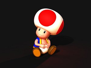 toad mario black background