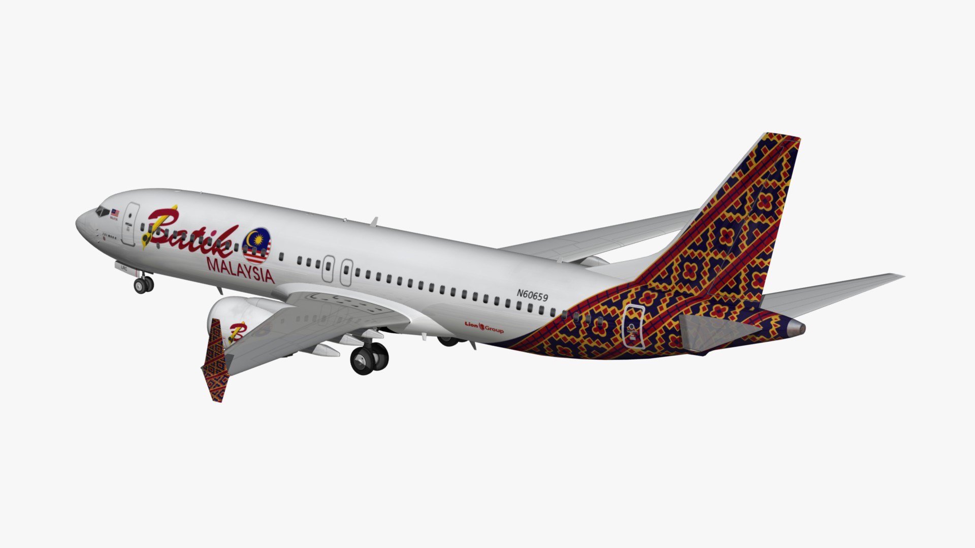 Boeing 737 Batik Air Model - TurboSquid 1159150