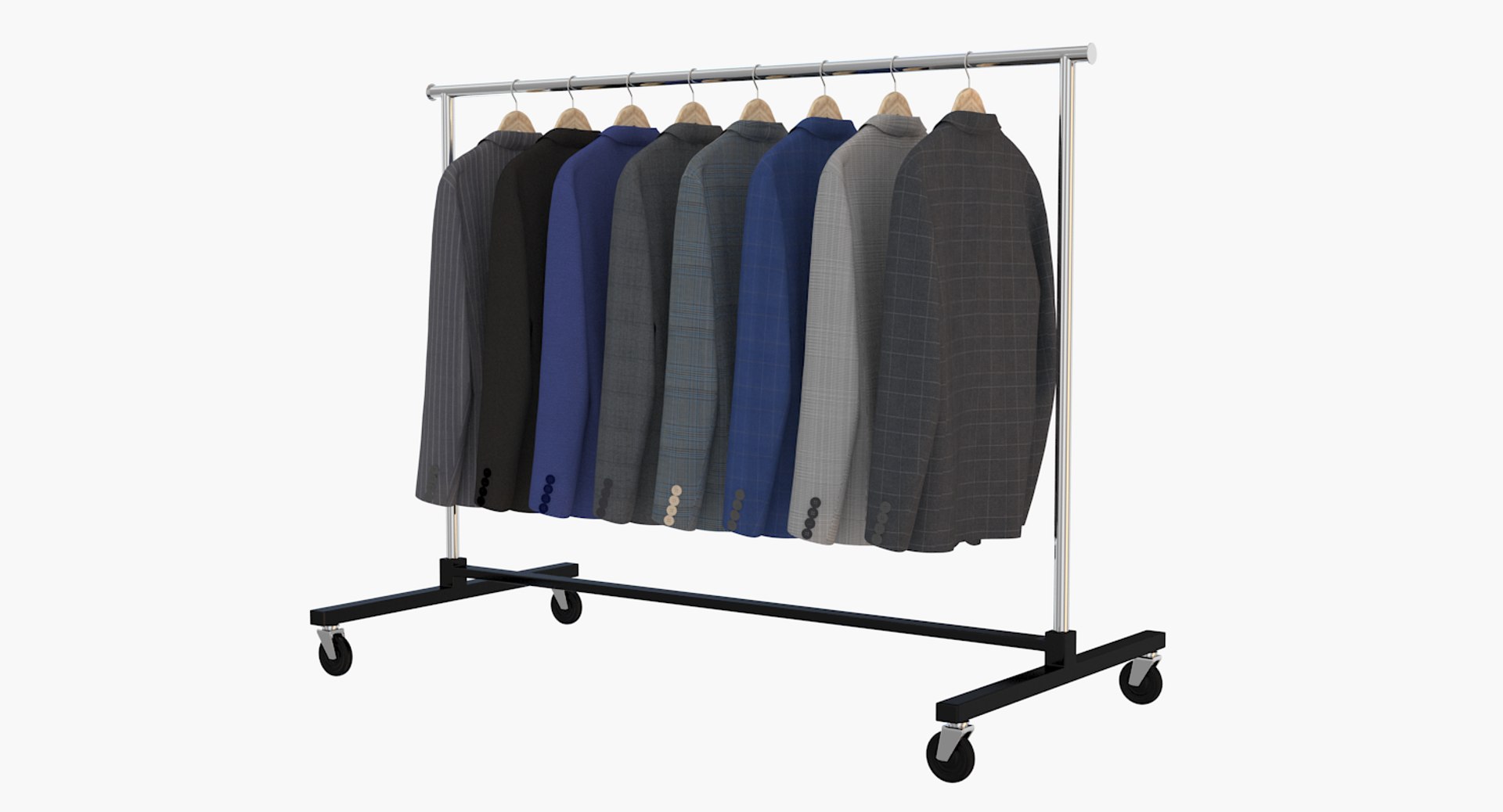 3D Model Suits Clothing Rack - TurboSquid 1325000