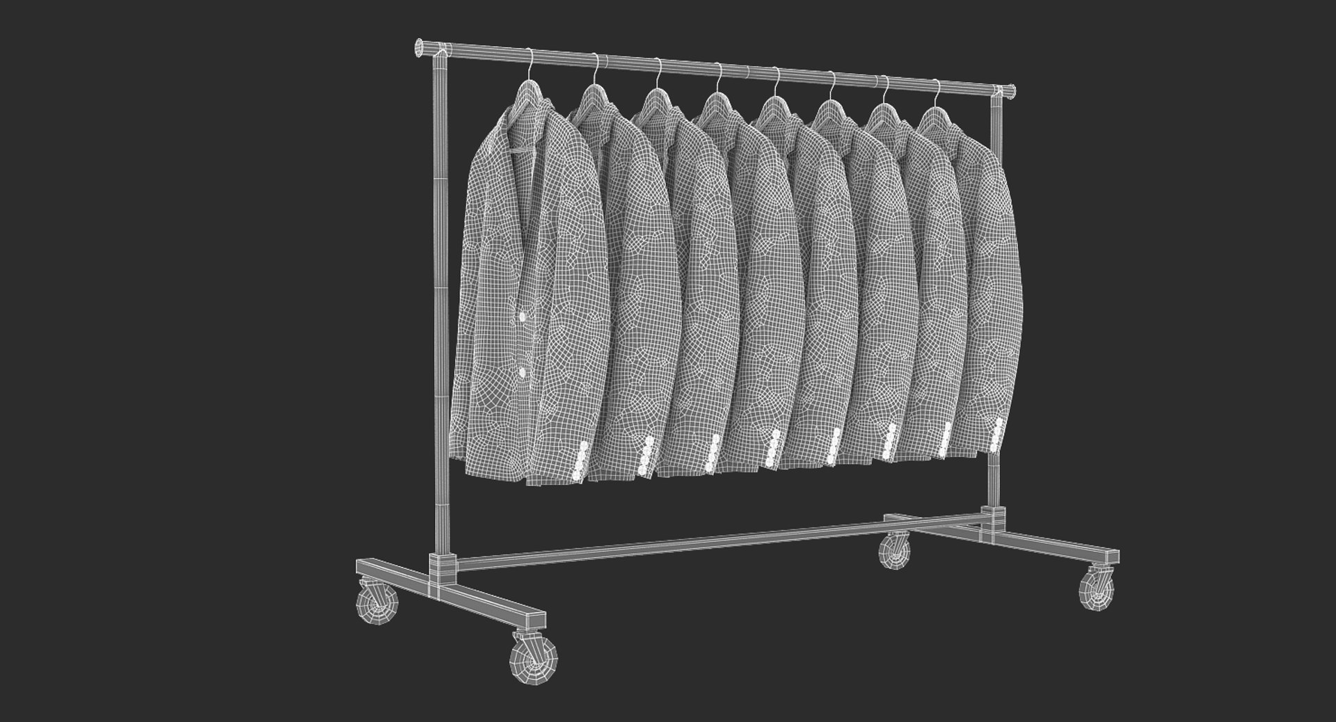 3D Model Suits Clothing Rack - TurboSquid 1325000