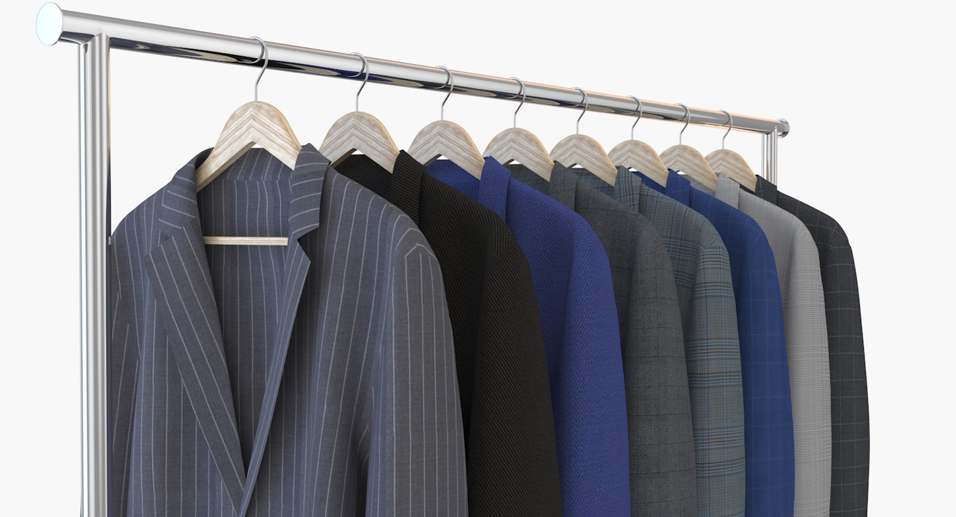 3D Model Suits Clothing Rack - TurboSquid 1325000