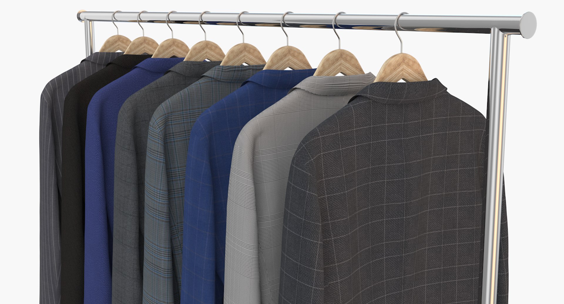 3D Model Suits Clothing Rack - TurboSquid 1325000