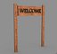 Free Welcome Town Sign Model - TurboSquid 1278160