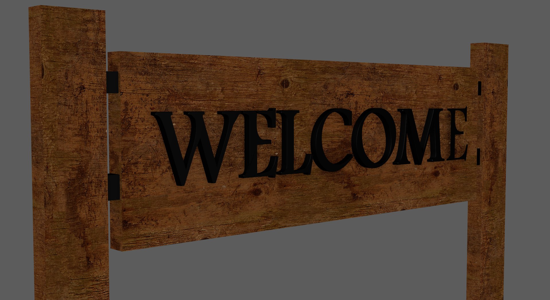 Free Welcome Town Sign Model - TurboSquid 1278160