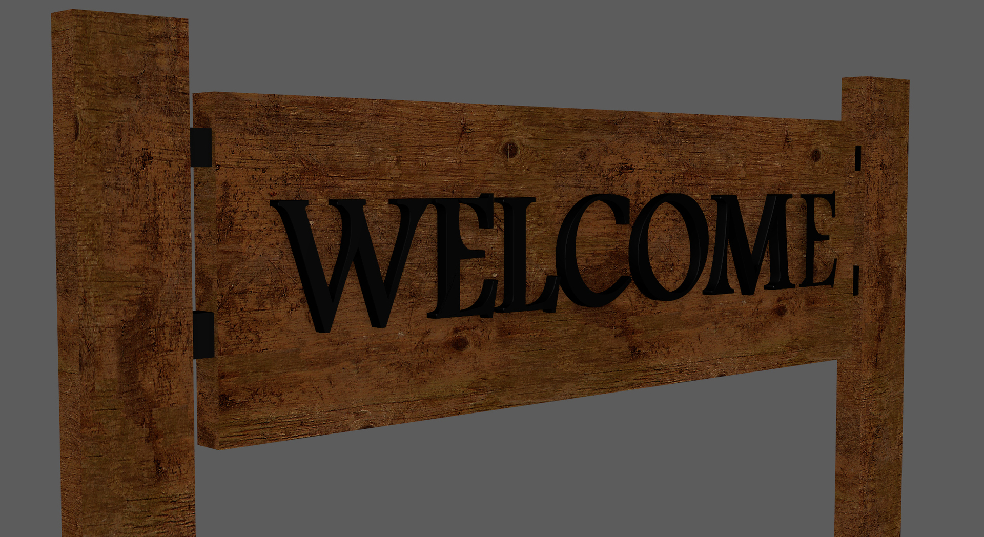 Free welcome town sign model - TurboSquid 1278160