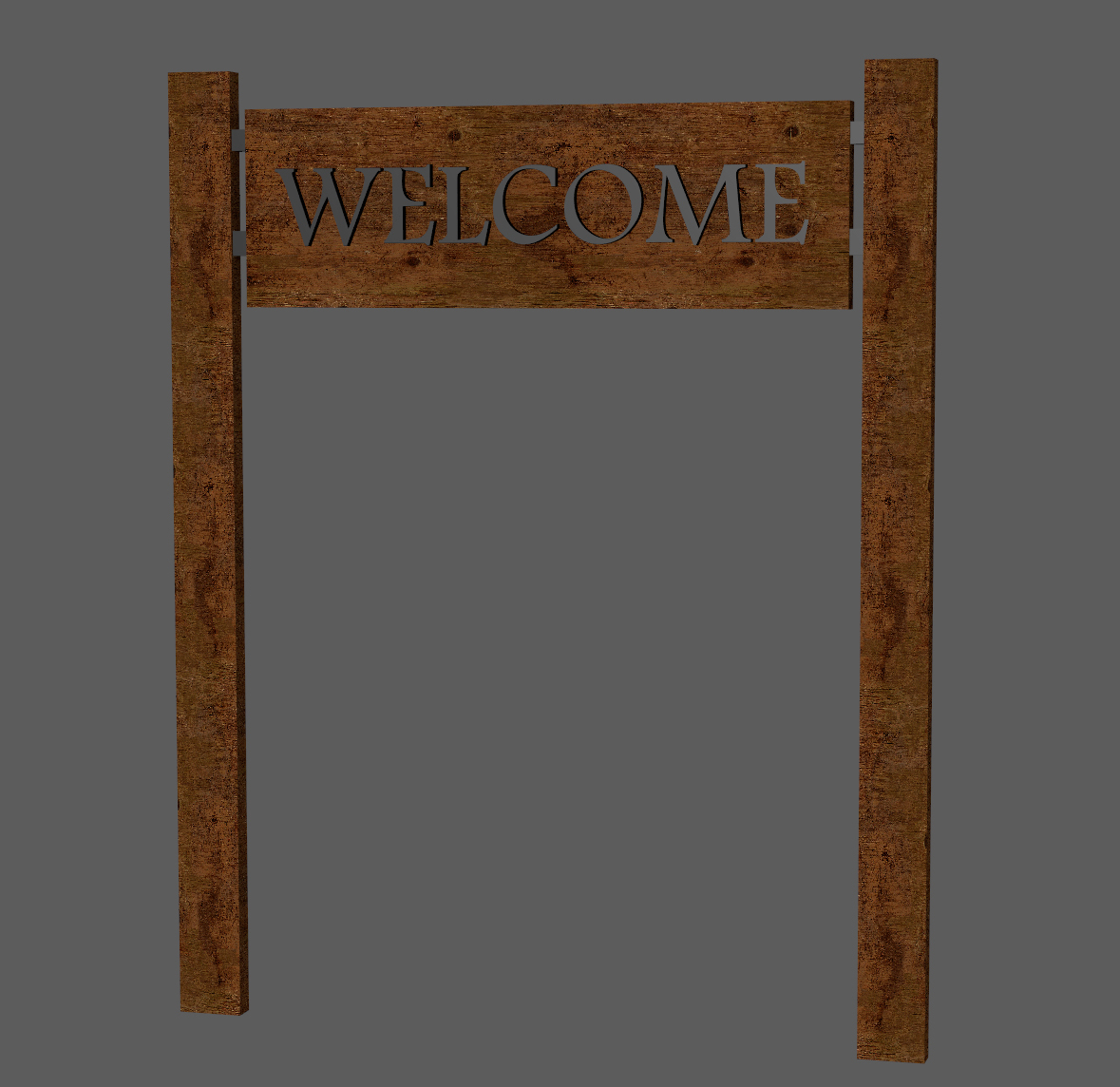 Free welcome town sign model - TurboSquid 1278160