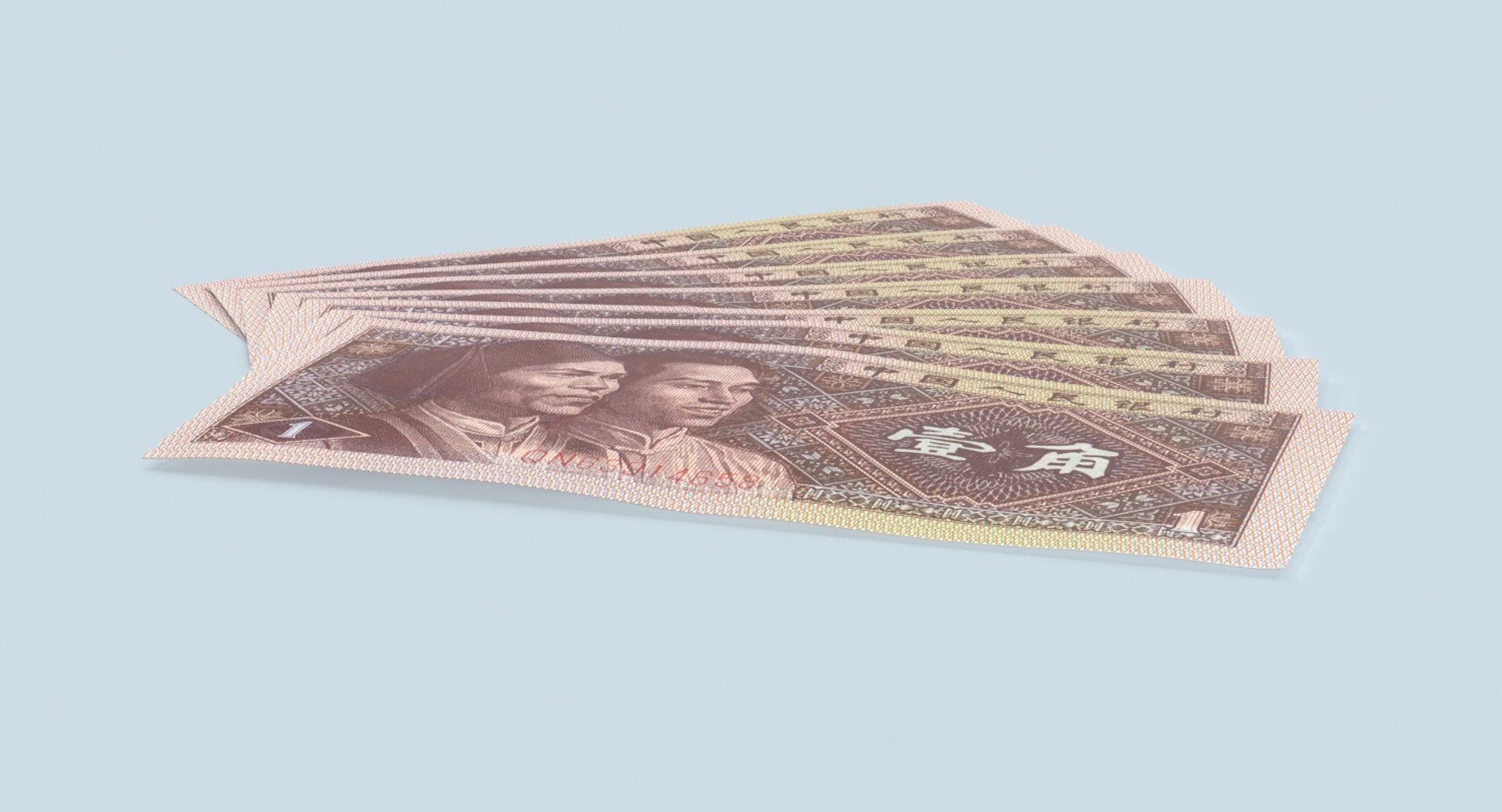 1-jiao-note---fanned 3D | 1149084 | TurboSquid