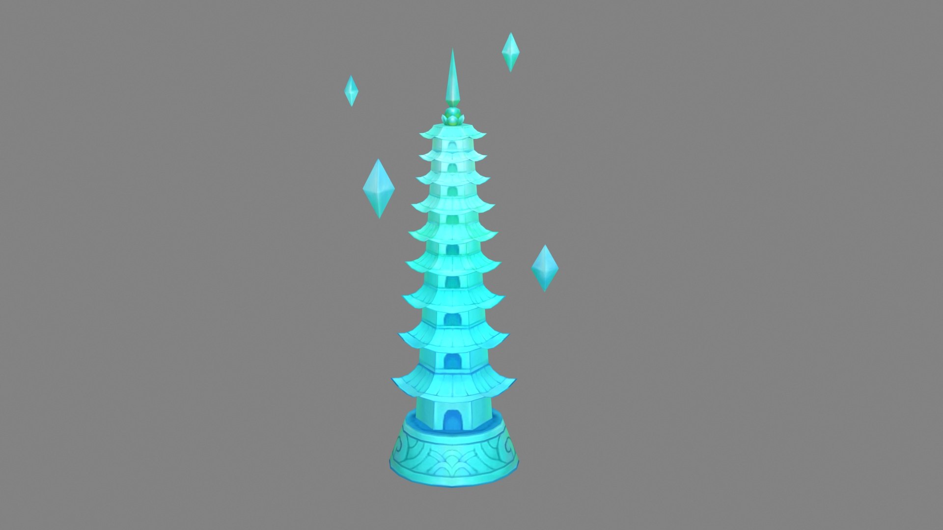 Cartoon Glazed Tower Model - TurboSquid 2260824