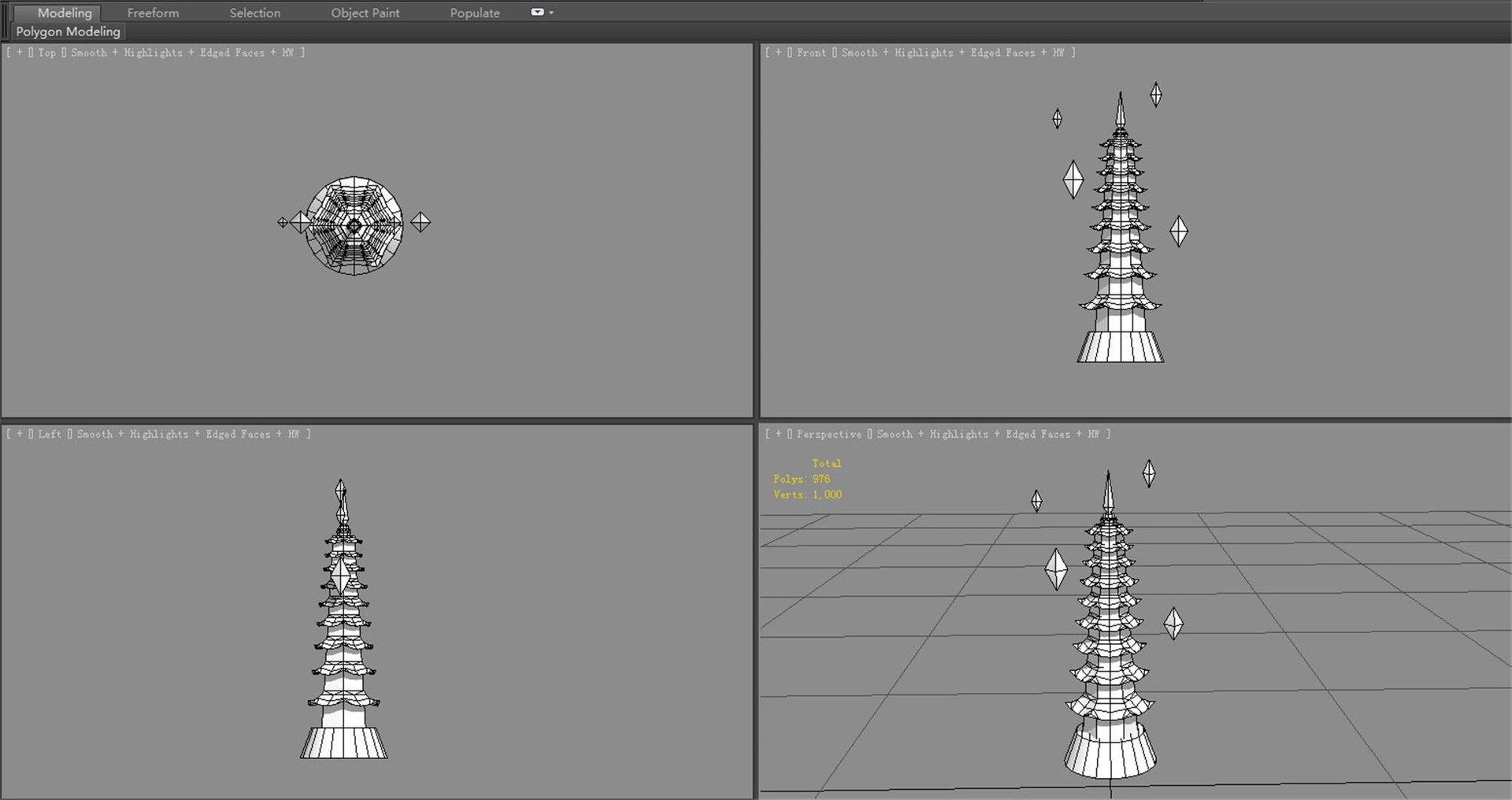 Cartoon Glazed Tower Model - TurboSquid 2260824