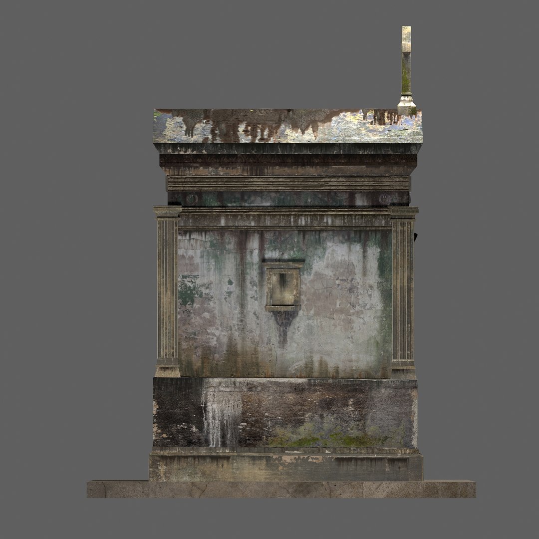 3D Weathered Mausoleum Leaking - TurboSquid 1414777