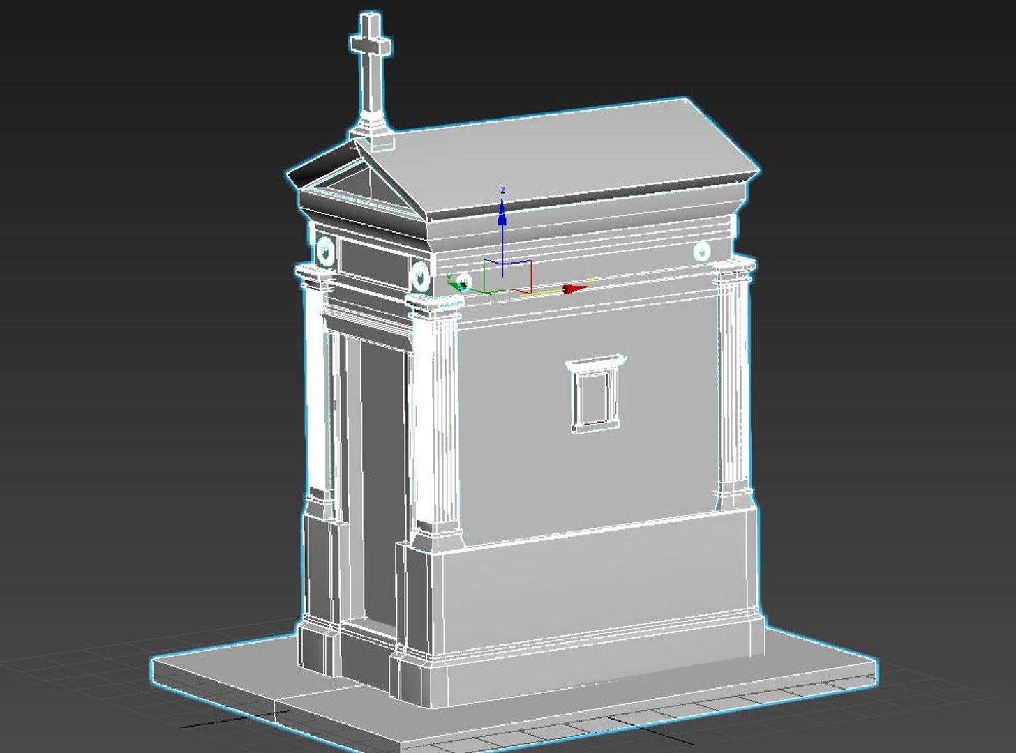 3D weathered mausoleum leaking - TurboSquid 1414777