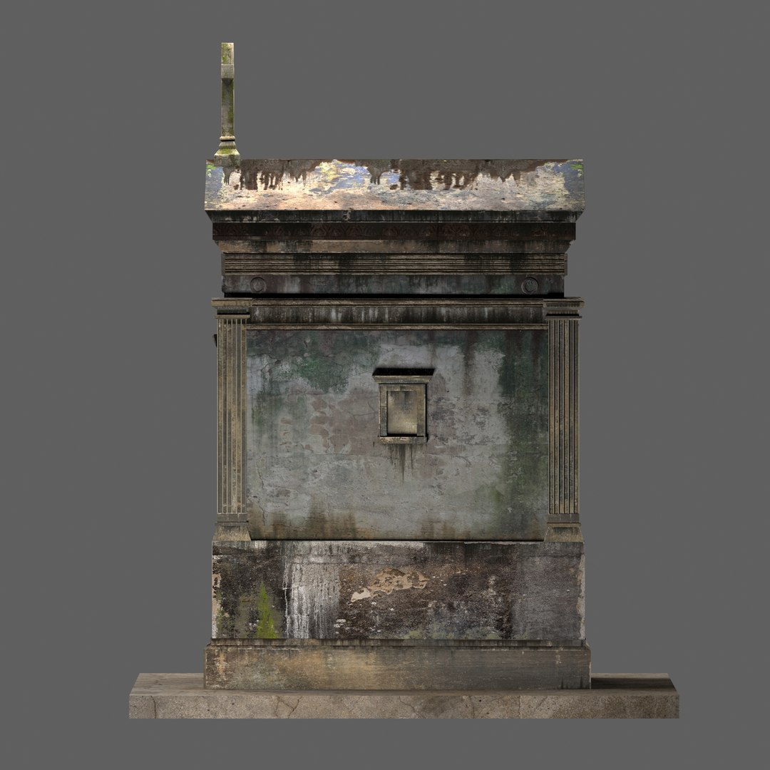 3D Weathered Mausoleum Leaking - TurboSquid 1414777