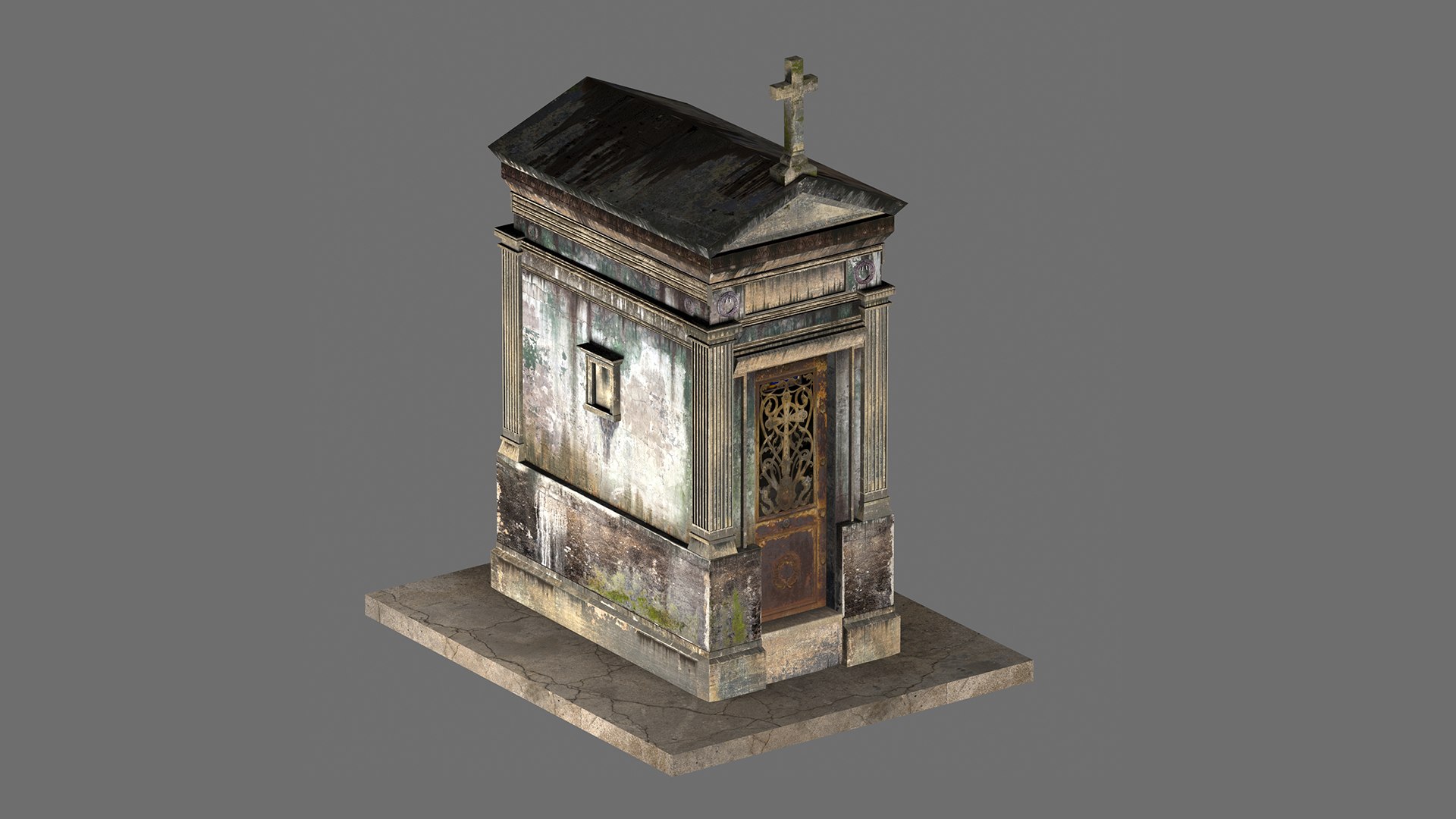 3D Weathered Mausoleum Leaking - TurboSquid 1414777