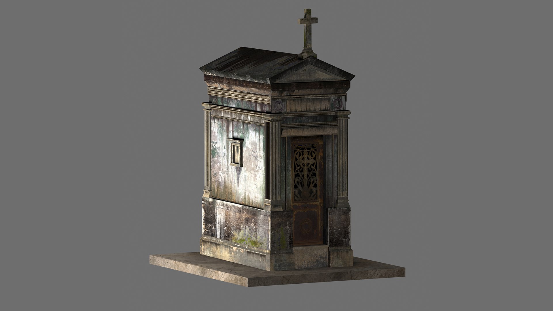 3D weathered mausoleum leaking - TurboSquid 1414777