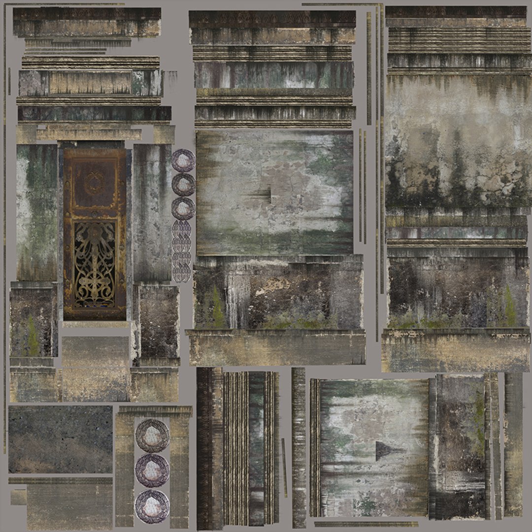 3D weathered mausoleum leaking - TurboSquid 1414777