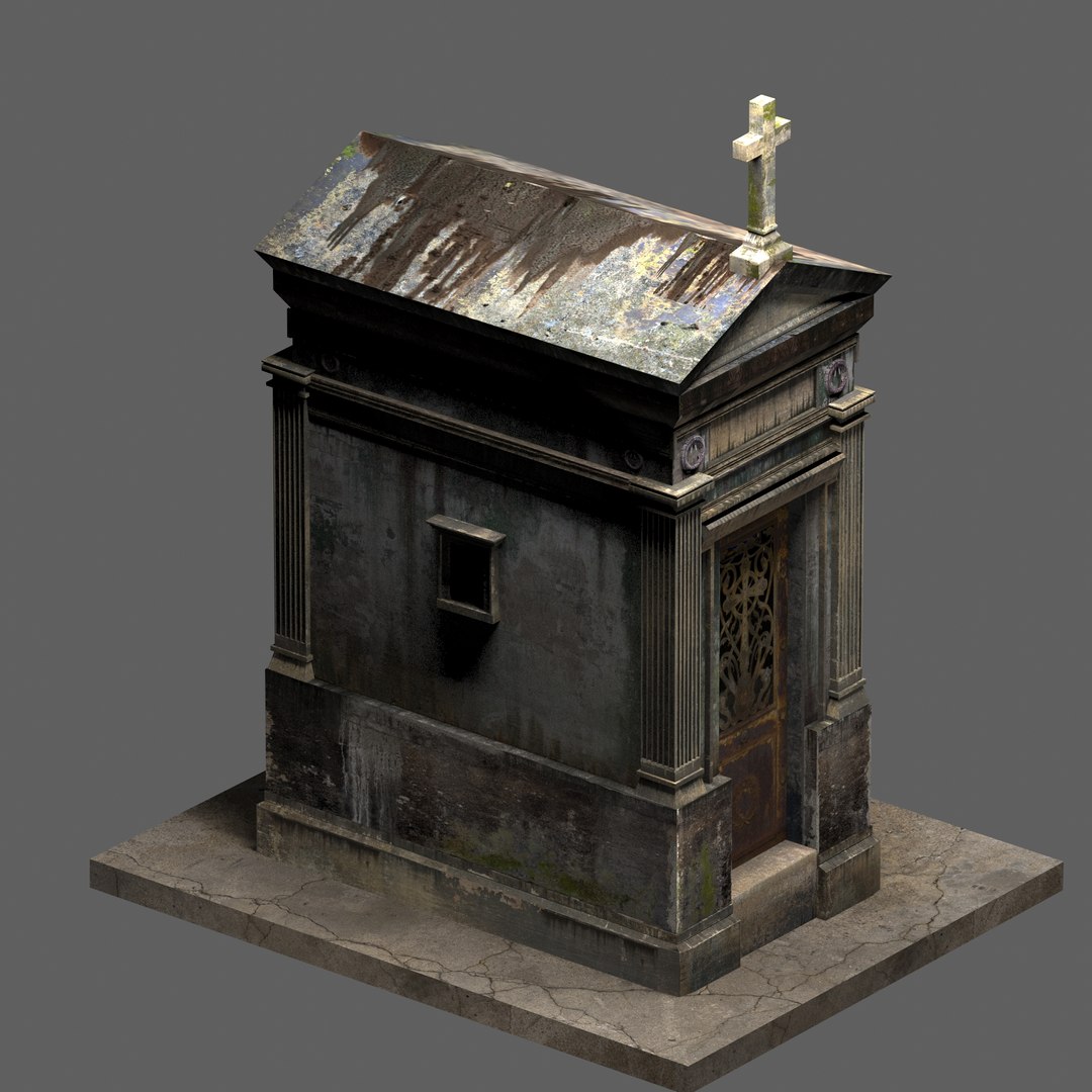3D Weathered Mausoleum Leaking - TurboSquid 1414777