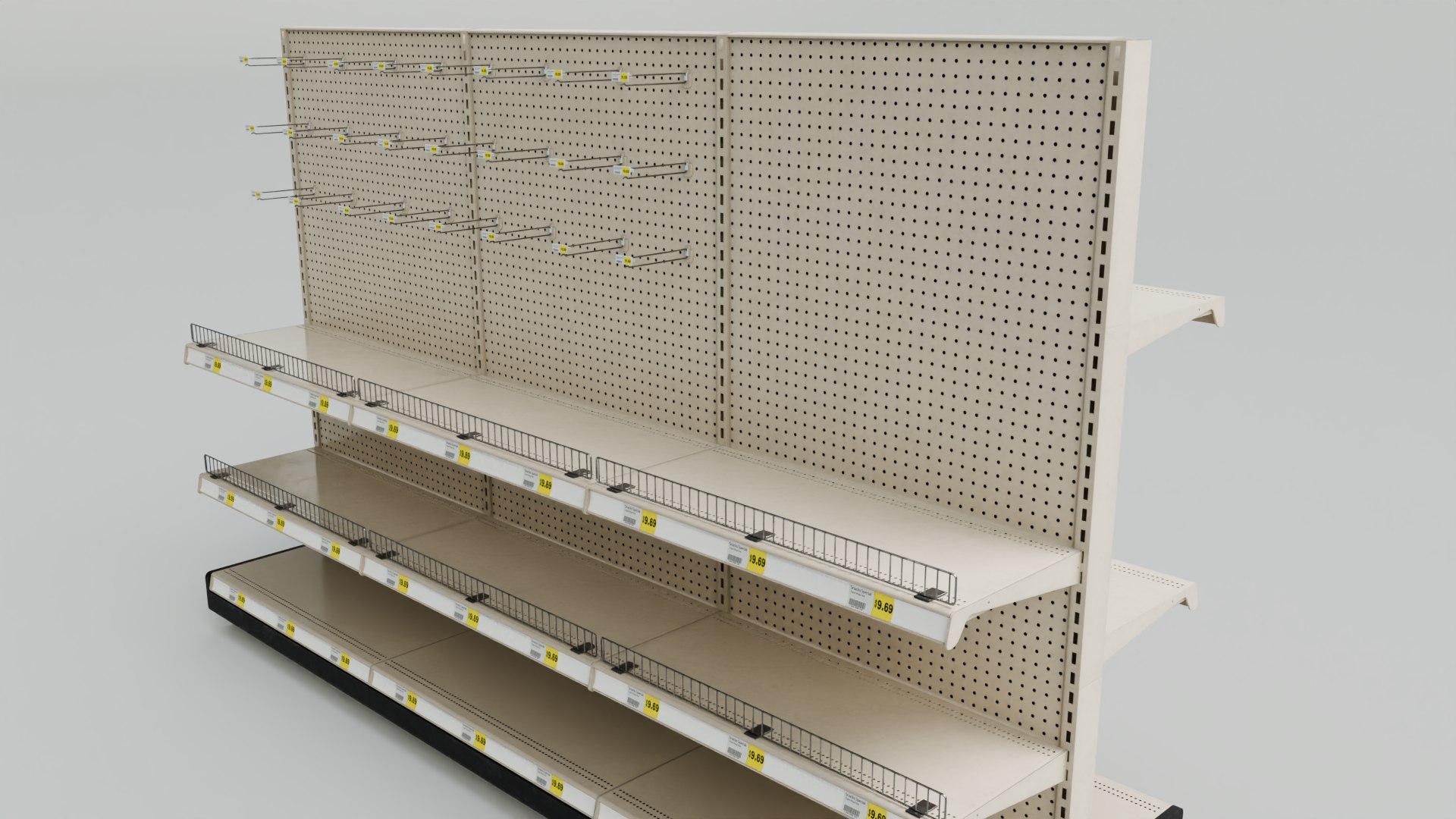 Store Display Shelf Long 3D Model - TurboSquid 2262870