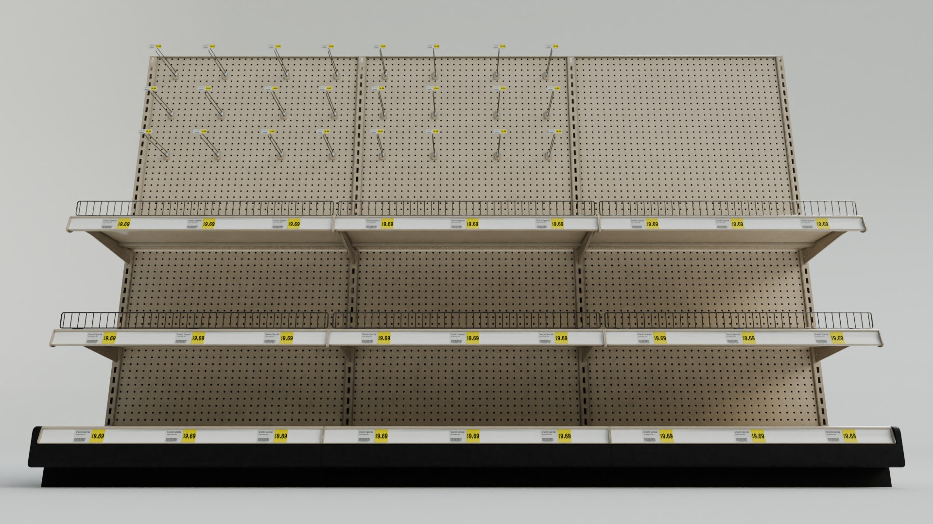 Store Display Shelf Long 3D Model - TurboSquid 2262870