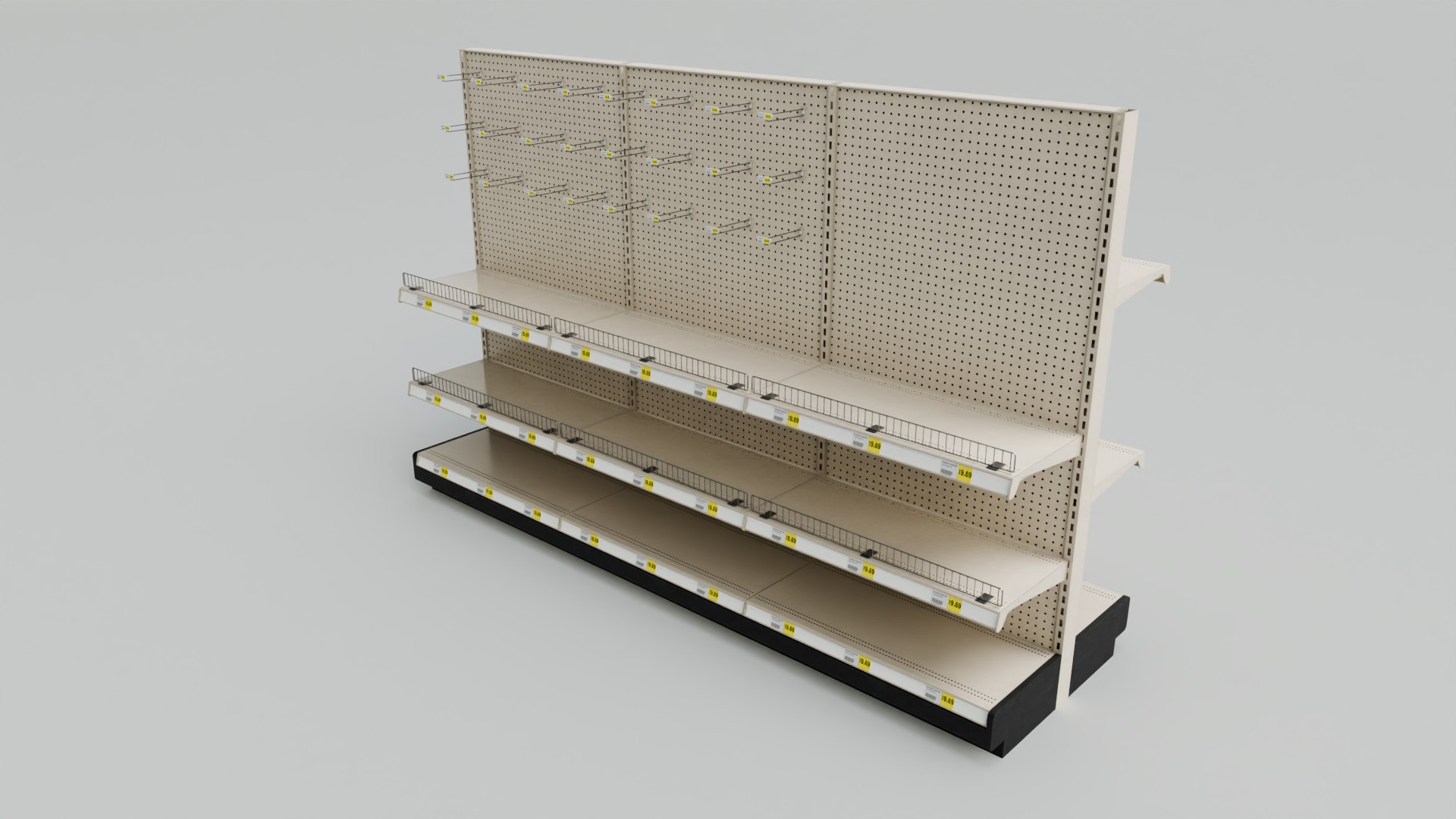 Store Display Shelf Long 3D Model - TurboSquid 2262870