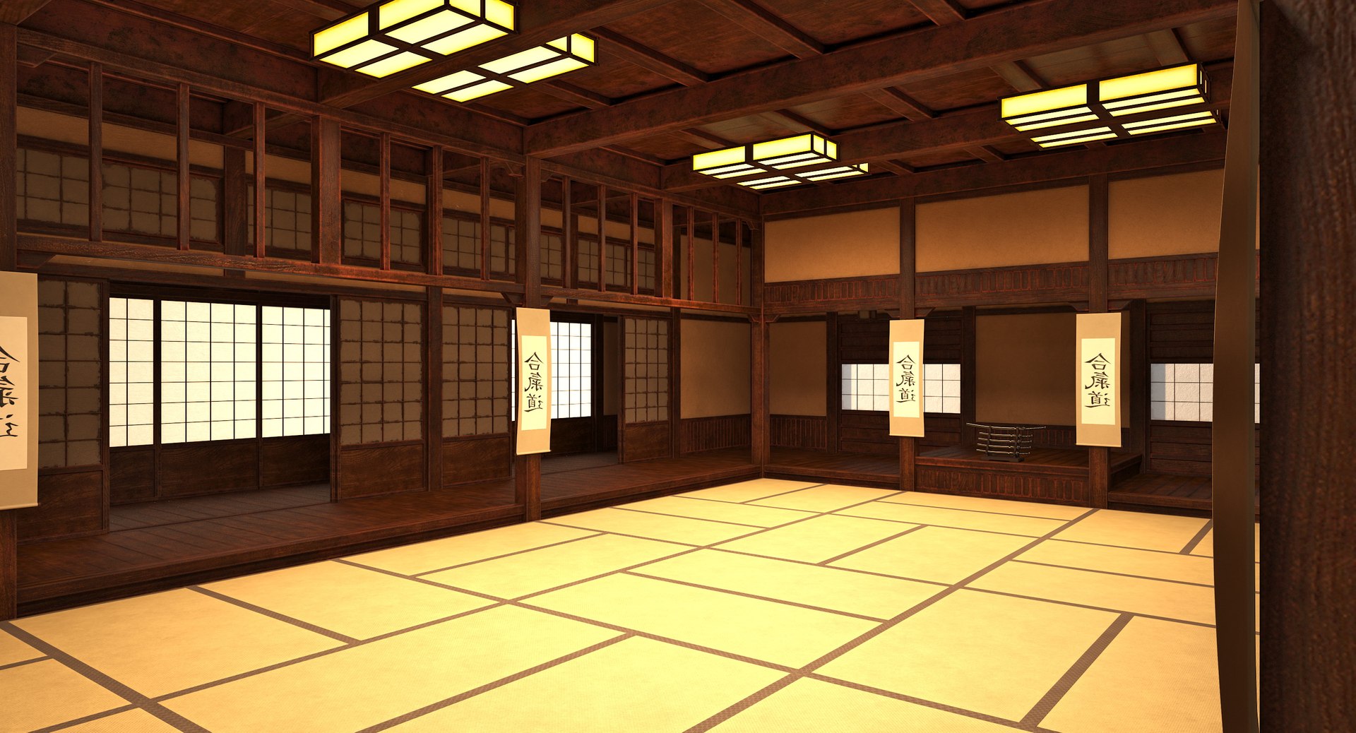 3D Dojo Room - TurboSquid 1394114