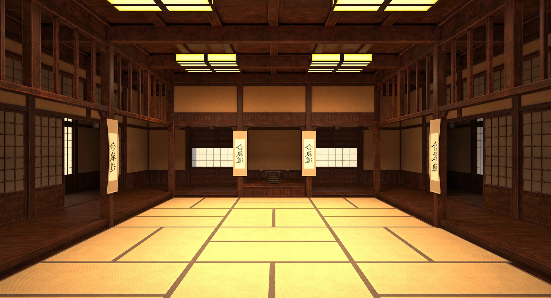 3D Dojo Room - TurboSquid 1394114