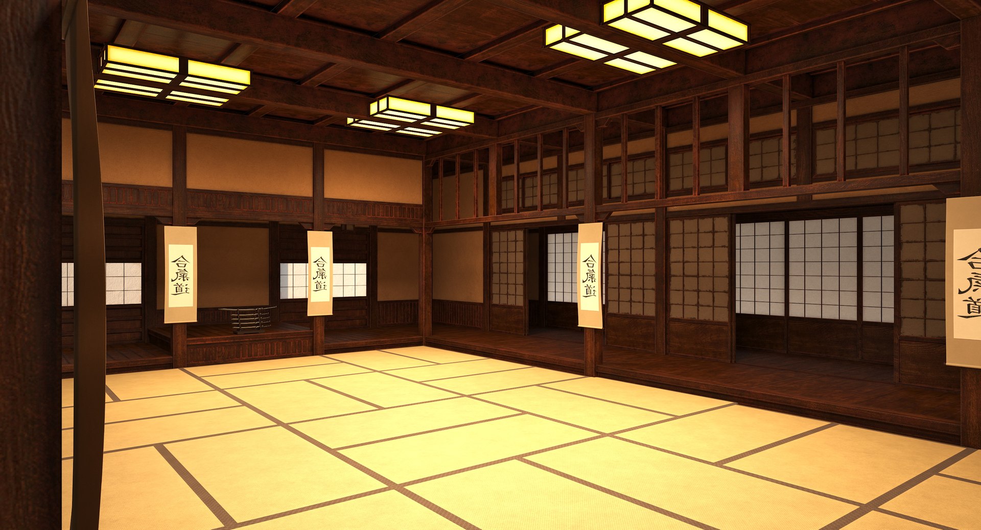 3D dojo room - TurboSquid 1394114