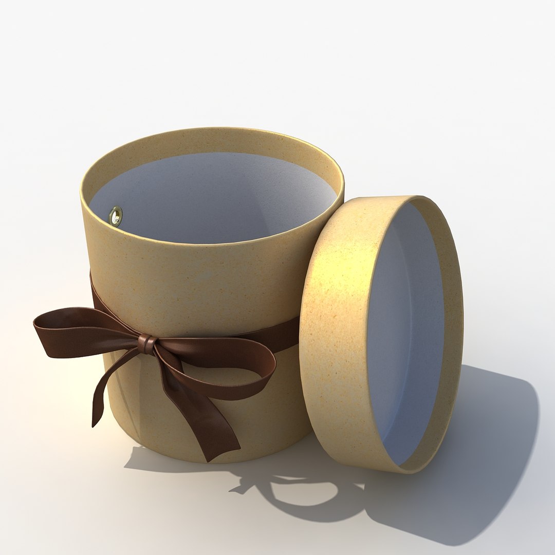 Cardboard Gift Box 3d Model
