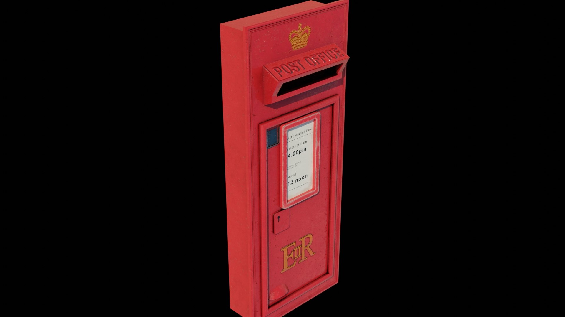 3D Red Post Office Box - TurboSquid 2120852