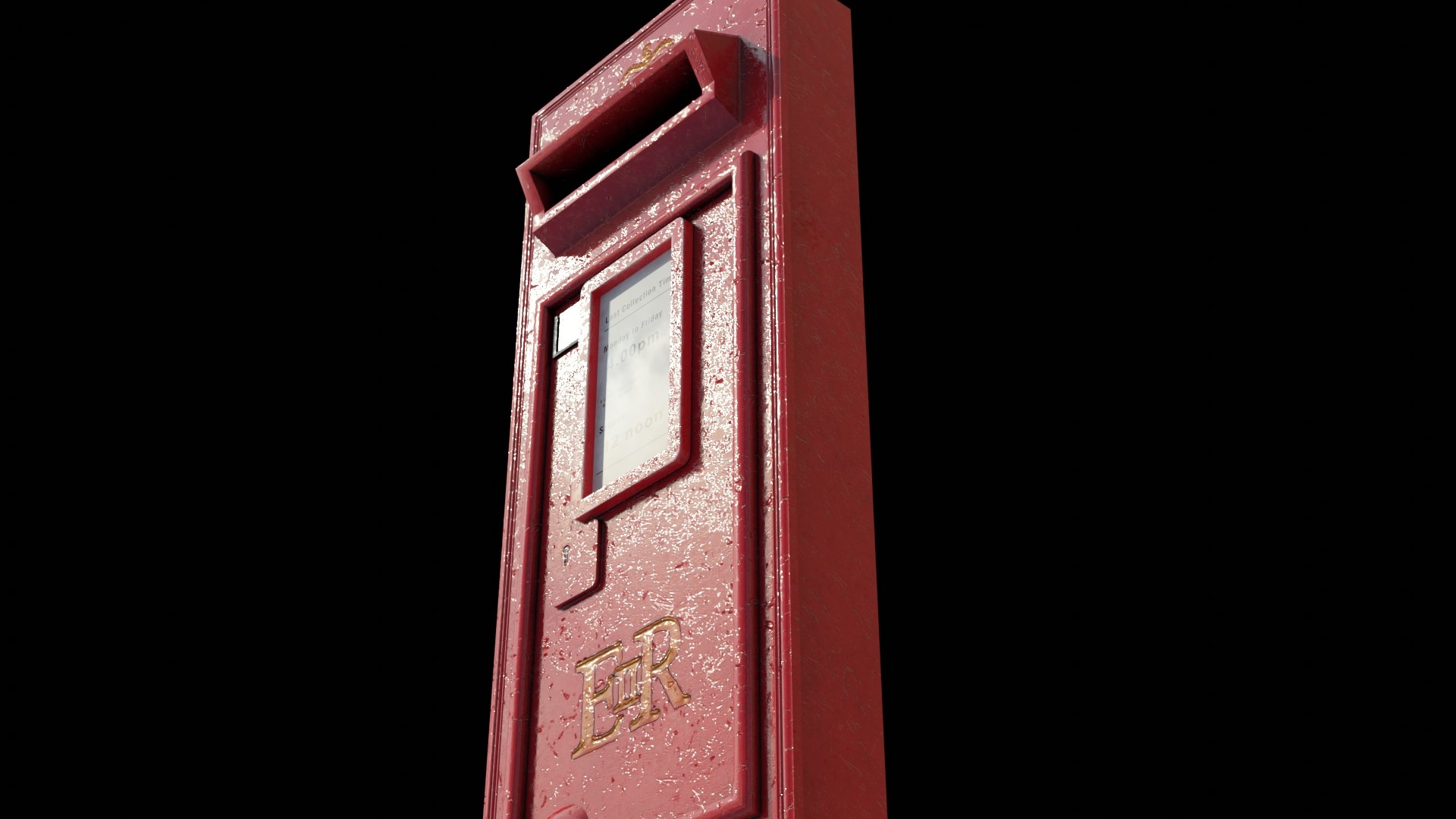 3D Red Post Office Box - TurboSquid 2120852