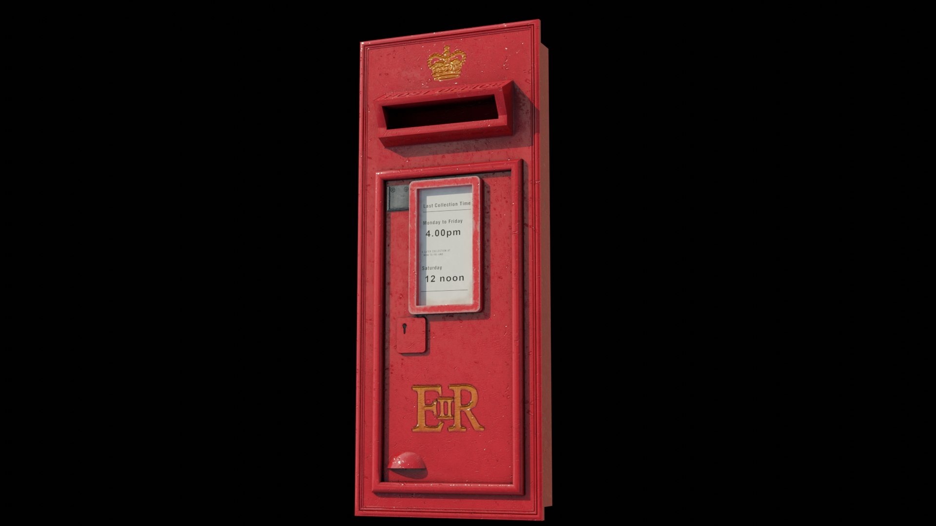 3D Red Post Office Box - TurboSquid 2120852
